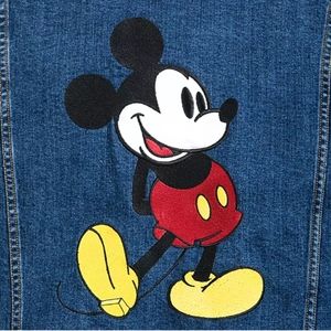 Disney | Jackets & Coats | Mickey Mouse Denim Jacket For Adults Walt ...